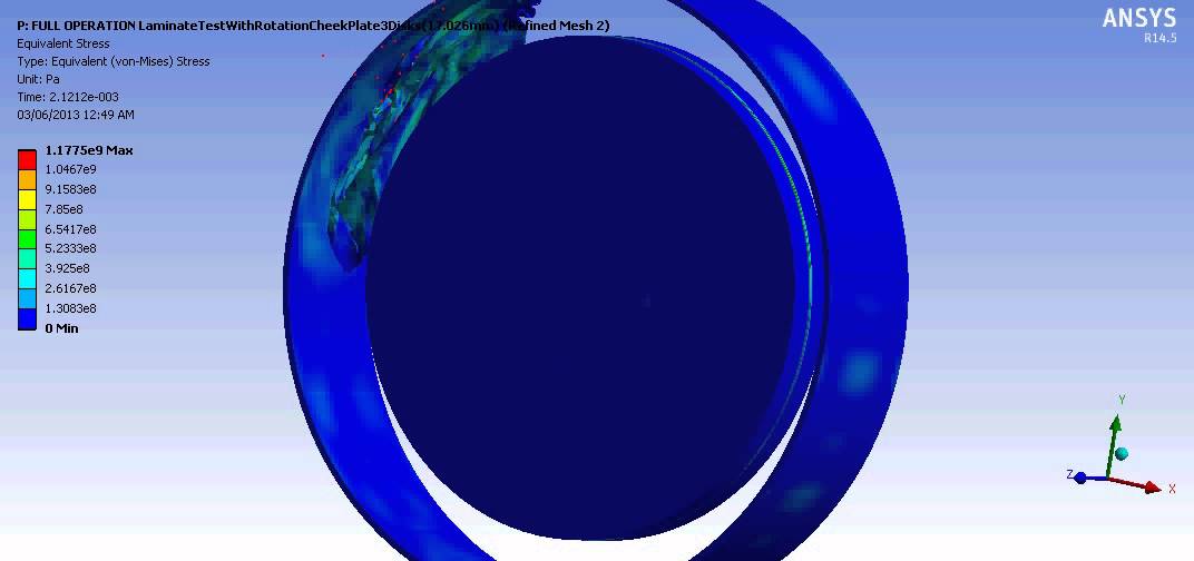 ANSYS footage of a Full Operation of Flywheel system within 1 disk ...