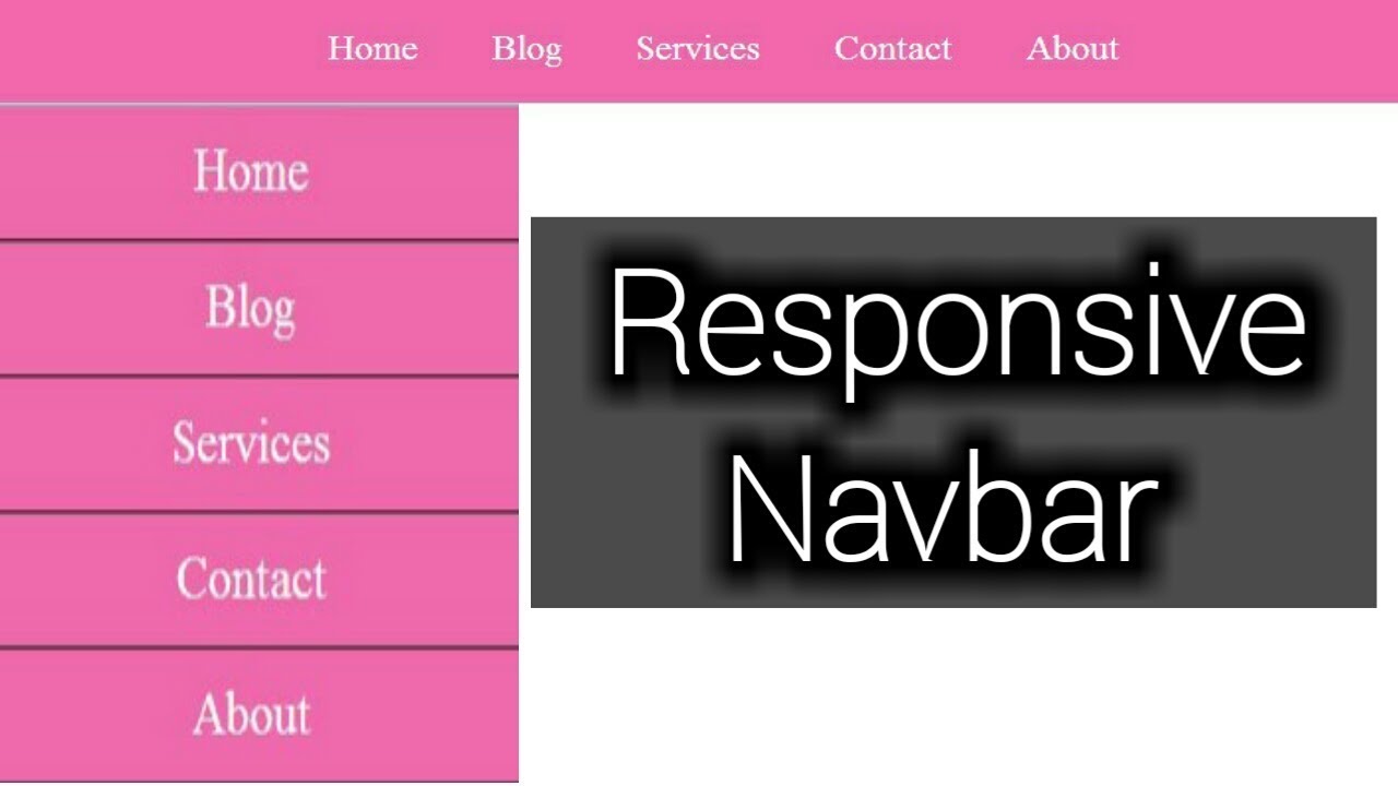 Responsive Navigation Bar with HTML and CSS - YouTube