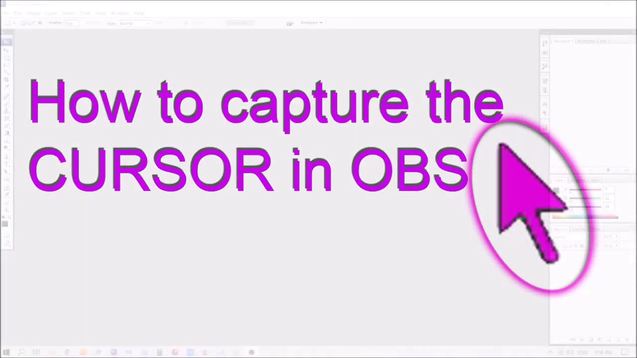 How to Capture Cursor in OBS - YouTube