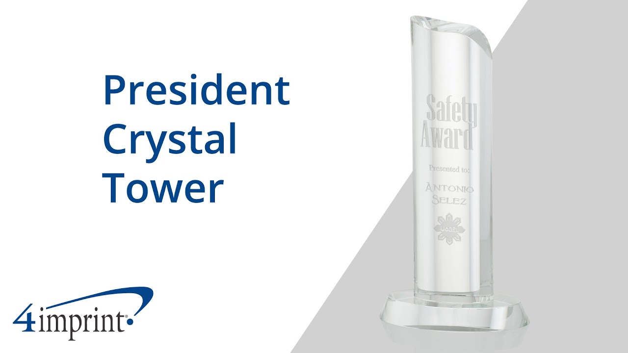 President Crystal Tower by 4imprint - YouTube