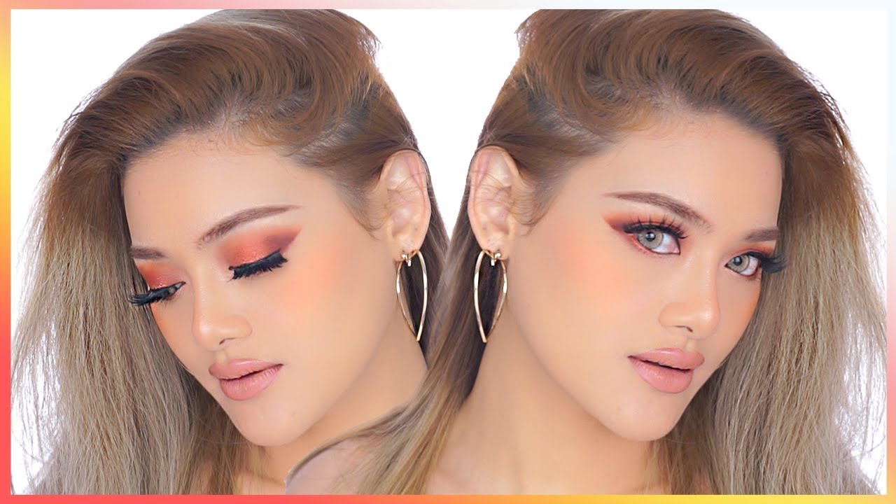 Huda beauty desert dusk palette REVIEW / TUTORIAL [ Look 2 ] - YouTube