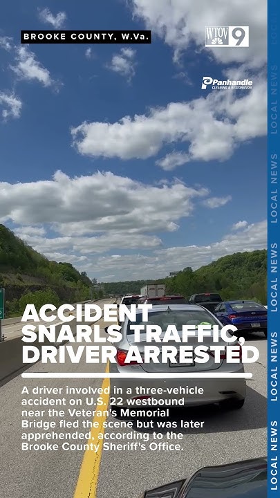 Driver in three-vehicle crash on U.S. 22 flees scene, later caught - YouTube