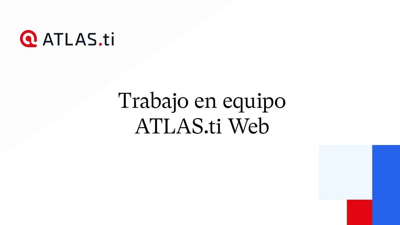 ATLAS.ti Web - Trabajo en equipo - YouTube