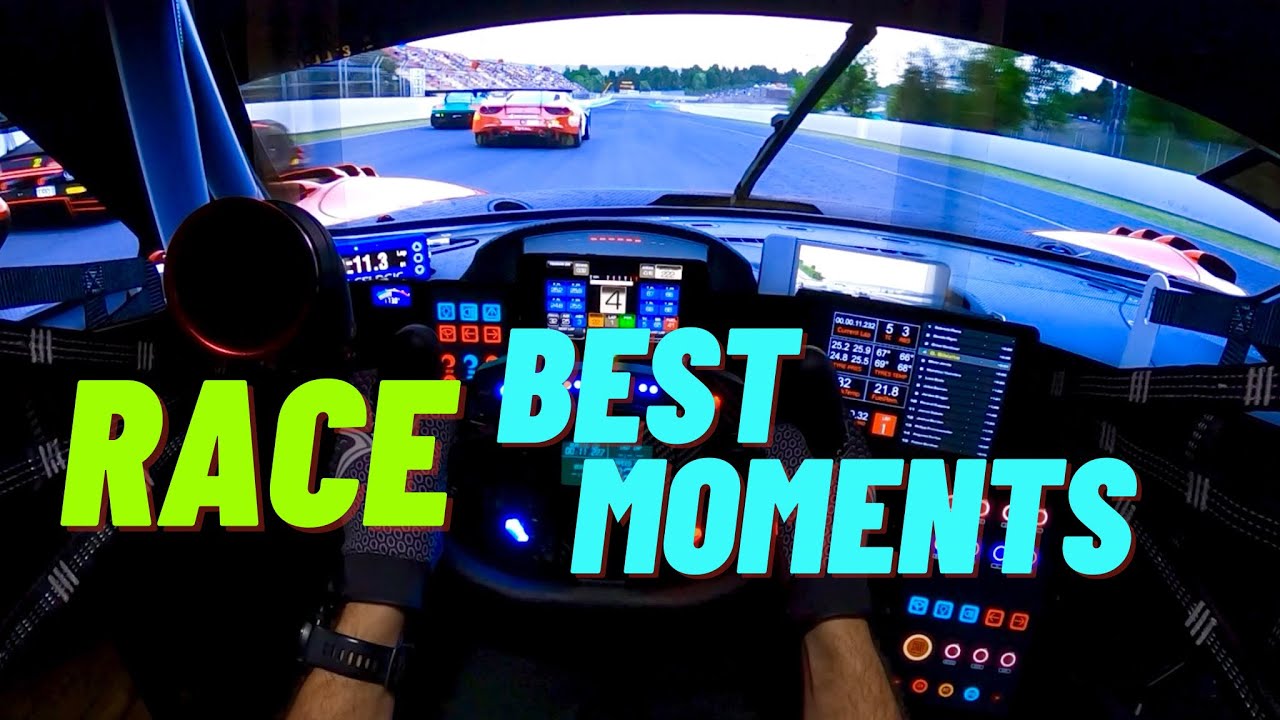 GoPro view - BARCELONA RACE BEST MOMENTS - FERRARI 296 GT3 - YouTube