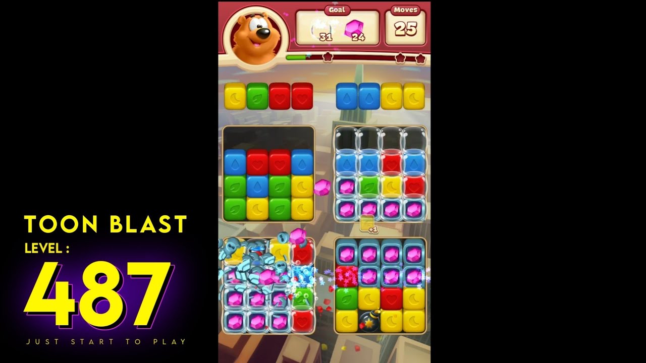 Toon Blast Level 487 - YouTube