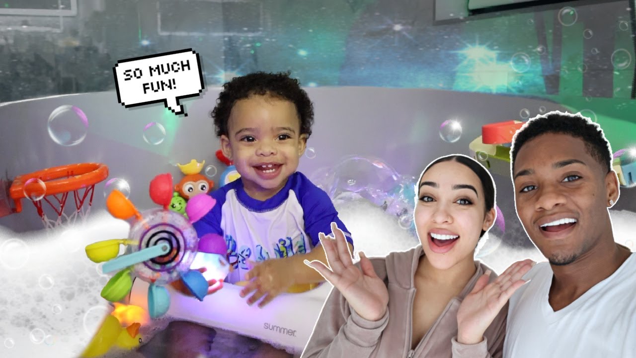 Surprising Baby Shine With A Special Bath Time! *Adorable* - YouTube