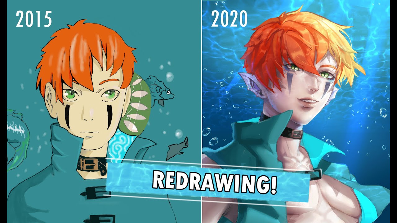 ☆REDRAW MY OLD ART☆ 5 year progress! - YouTube
