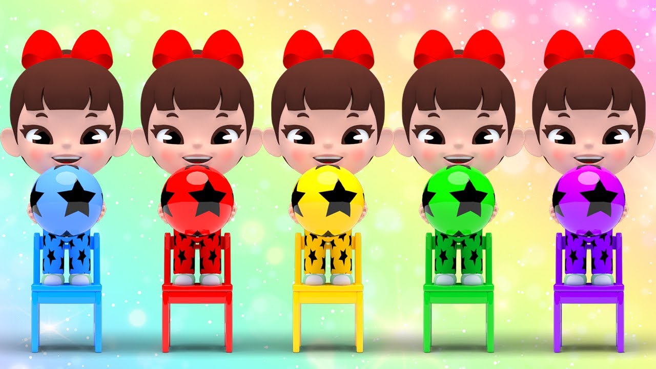 5 Dress Song 5가지 색깔 점핑온더베드 Learn Colors & Sing A Song! 영어유치원 어린이 동요 노래 ...