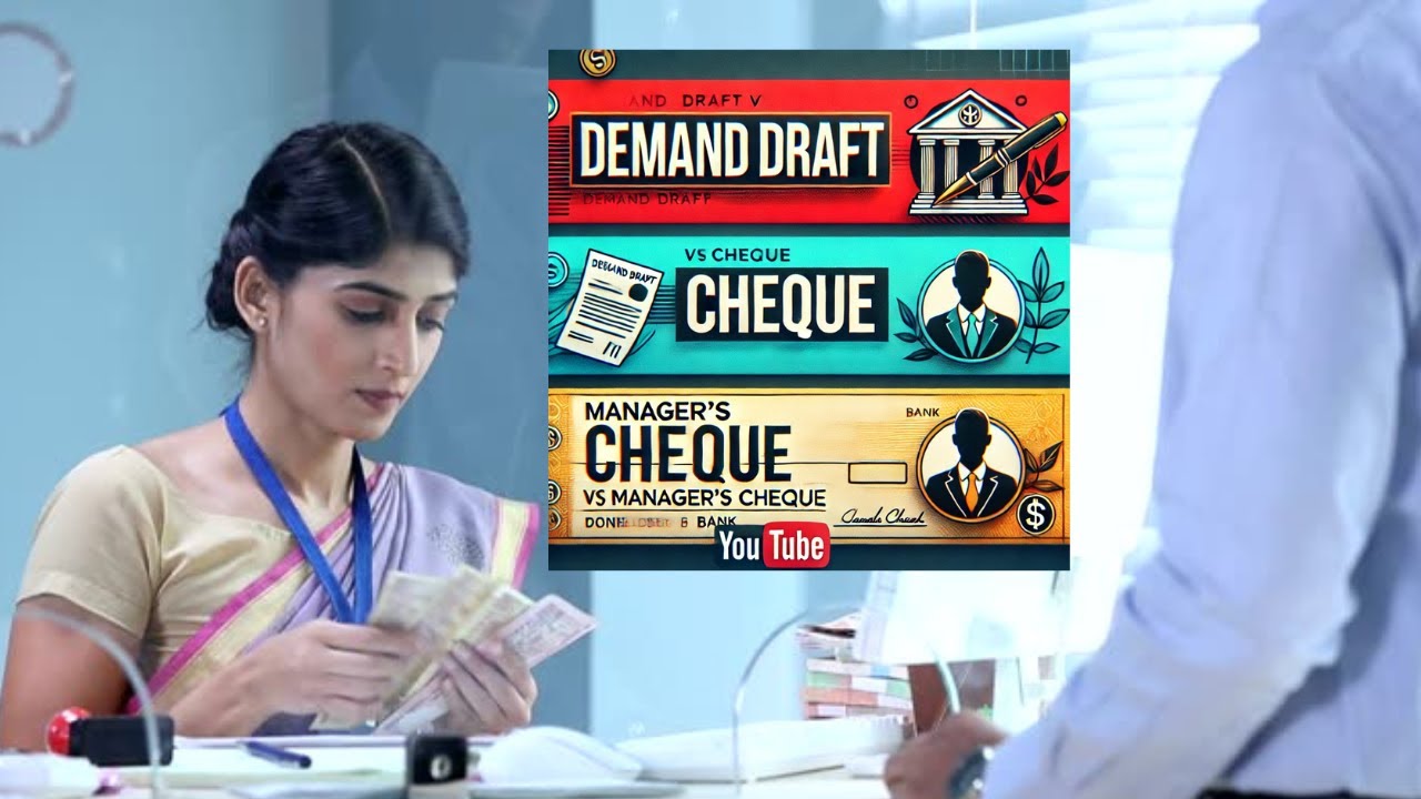 Demand Draft(DD) Vs Cheque Vs Manager's Cheque(MC) - YouTube