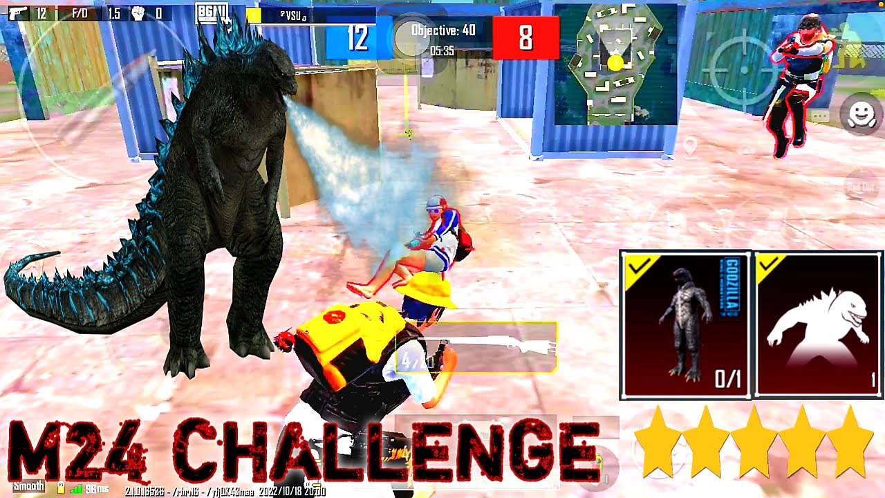 GODZILLA SUIT + EMOTE IN BGMI | SOLO VS DUO M24 CHALLENGE | LIVE ...