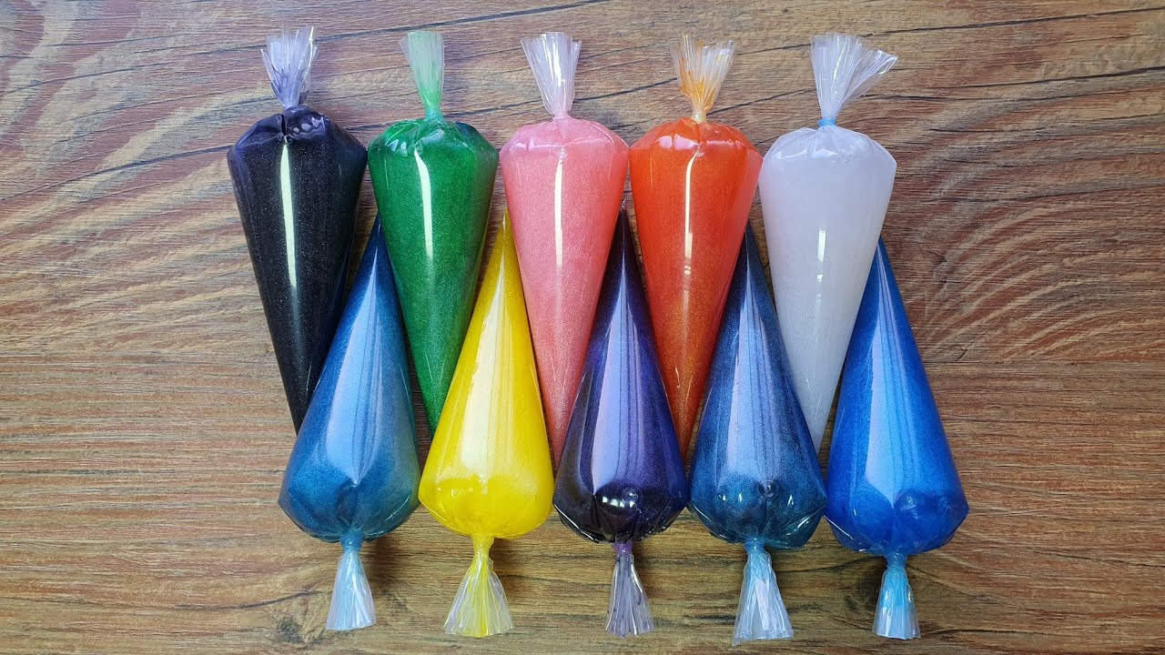 Making Satisfying Slime With Piping Bags | Pearl Powder Slime Videos ...