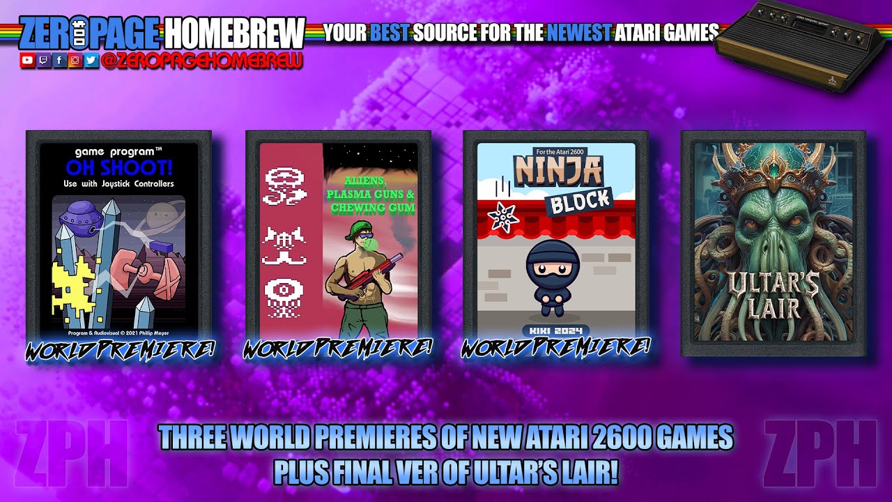 New Atari 2600 Games: Oh Shoot! (WP), Aliens Plasma Guns & Gum (WP ...