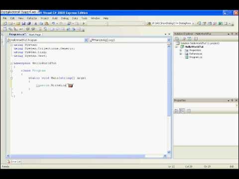 Programming C# (C Sharp) Lesson 1: Hello World! - YouTube