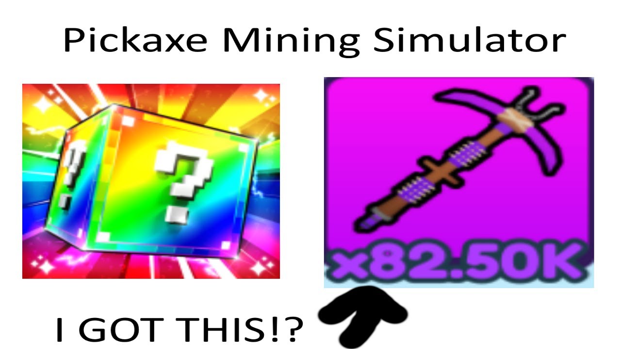Pickaxe Mining Simulator | I Got A 82.50K Spiked Pickaxe - YouTube