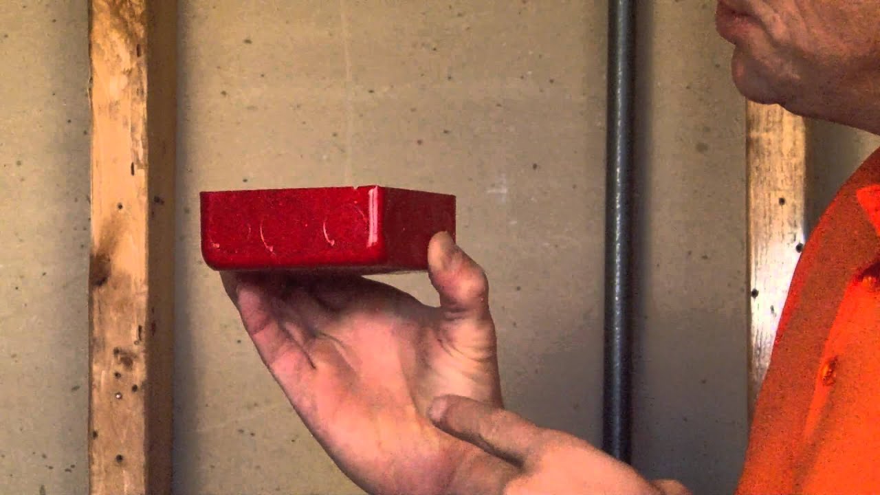 Square Box: Red 4" Square Plenum Box with Side & Bottom Knockouts 52151 ...