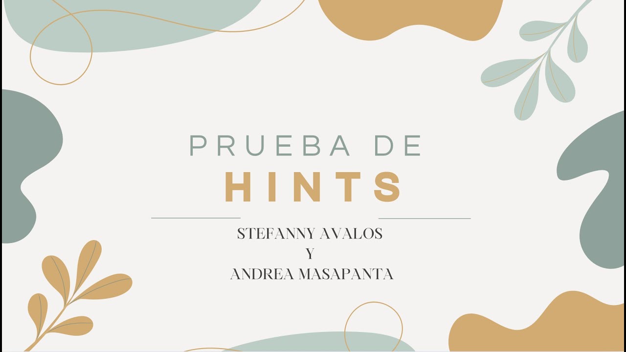 TEST DE HINTS - YouTube