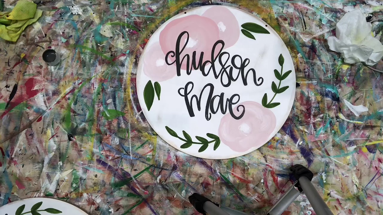 Hand lettering with acrylic paint - YouTube