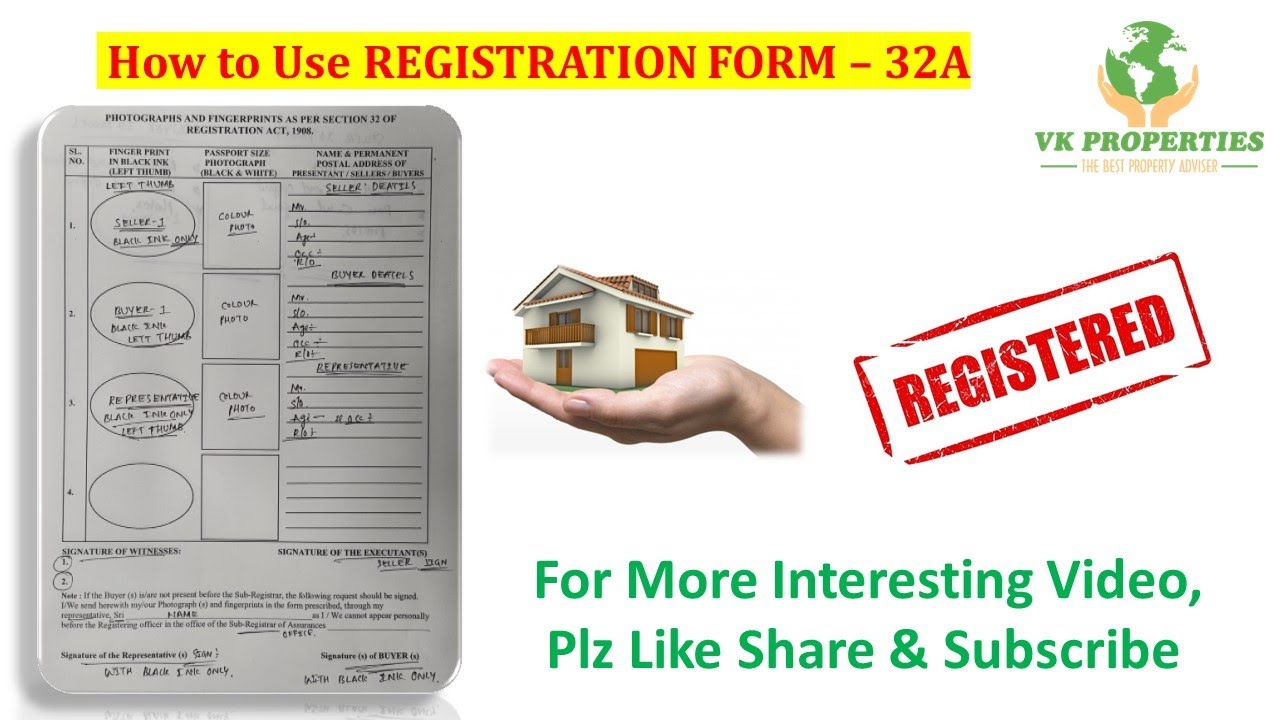 How to Full Form 32A Submit Registration For NRI'S or Local Peoples, # ...