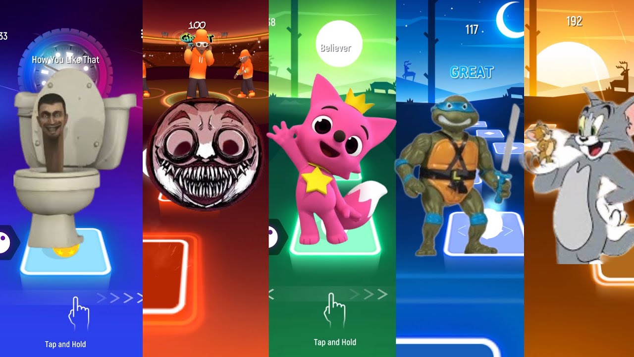 Skibidi Toilet Song 🆚Choo Choo Charles🆚Pinkfong🆚 Teenage Mutant Ninja ...