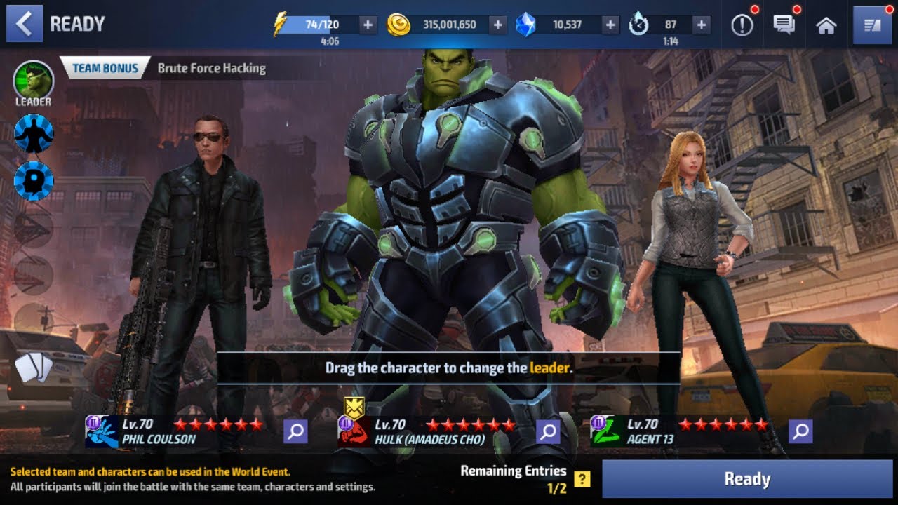 Marvel Future Fight World Event Amadeus Cho,Phil Coulson,Agent 13 - YouTube