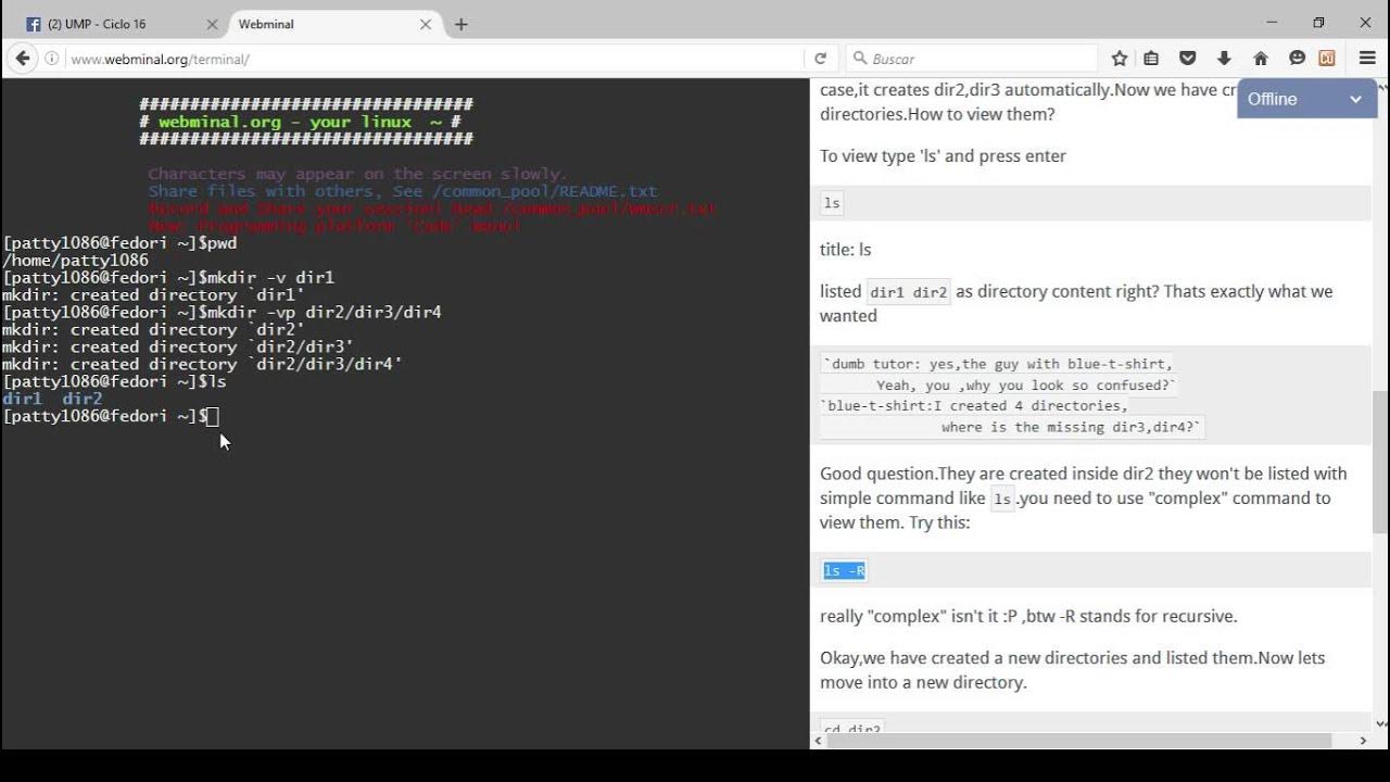 Tutorial Prácticas de Sistemas Operativos con Webminal - YouTube