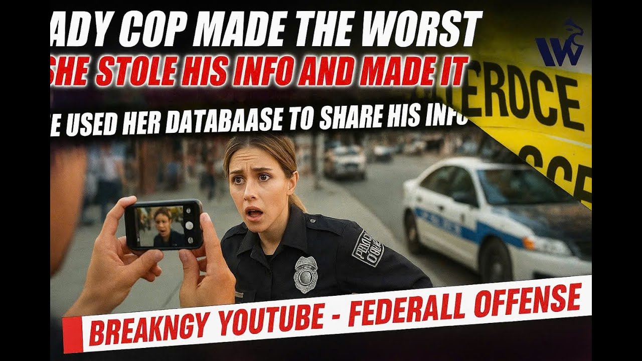 Lady Cop Committed A Federal Crime Live On YouTube - YouTube