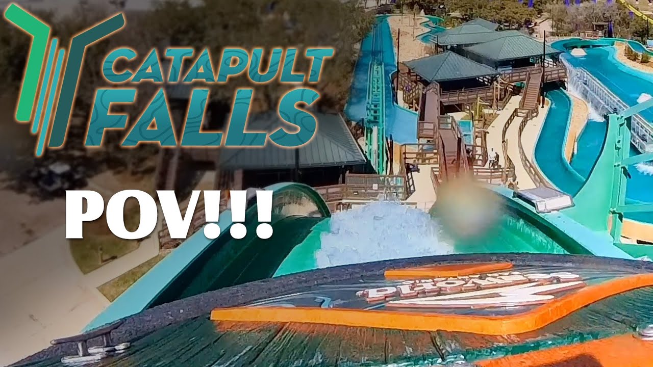 Catapult Falls POV 2024 Launched Flume Coaster At SeaWorld San Antonio ...