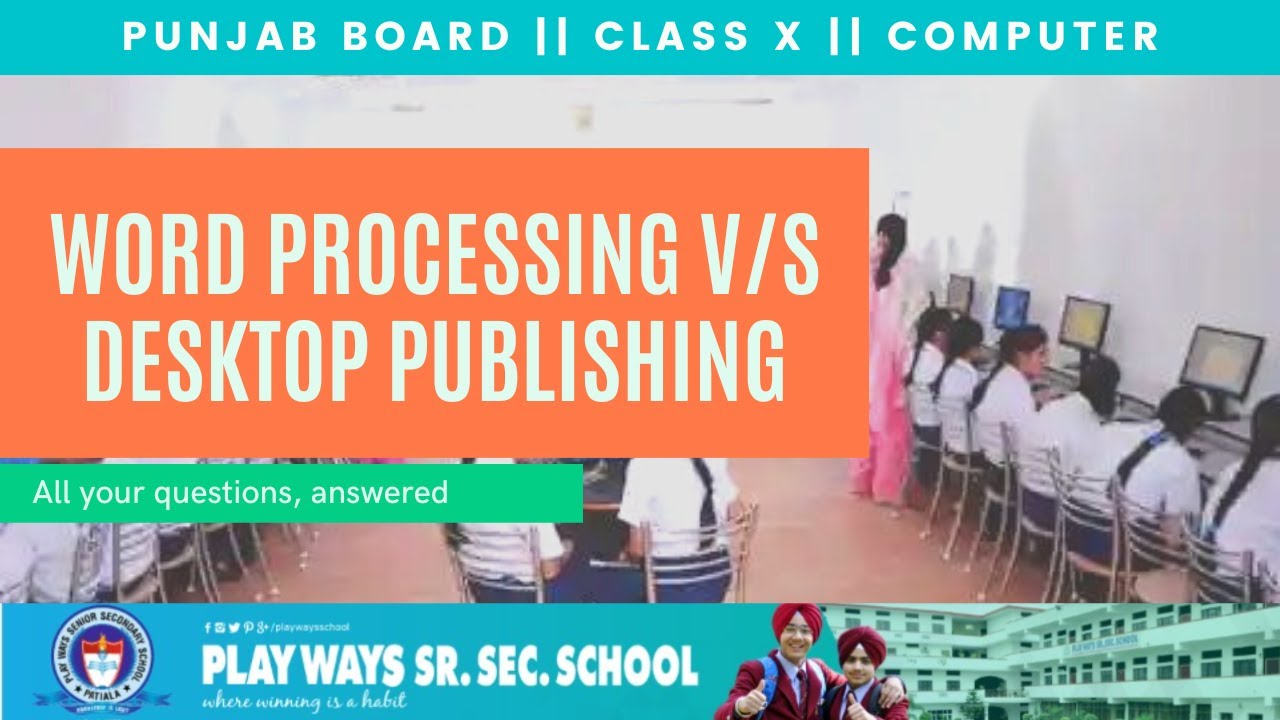 5.1 Word Processing vs Desktop Publishing - YouTube