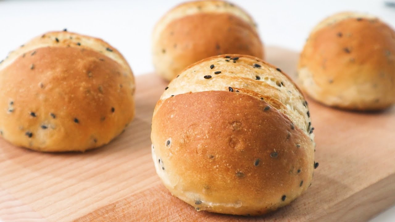 No Knead Sesame Bread Qiong Cooking