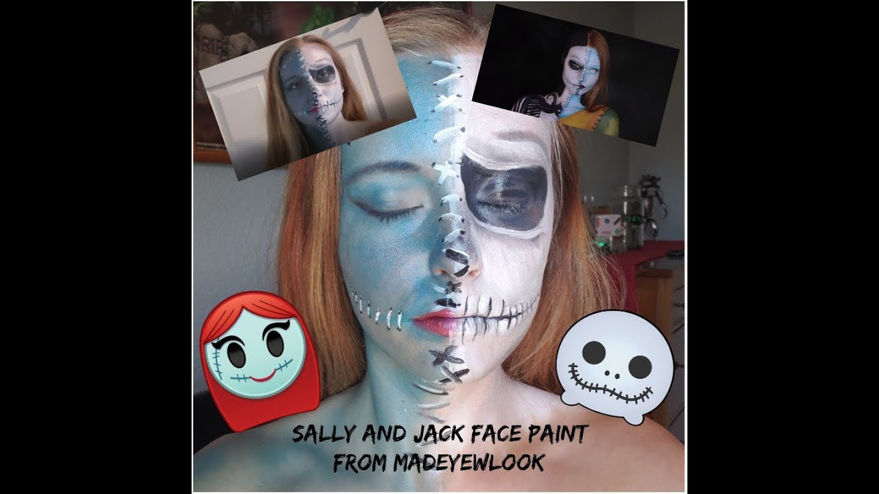 Trying Madeyewlook's Jack and Sally Face Paint - By Quars ~ ATG FAM ...