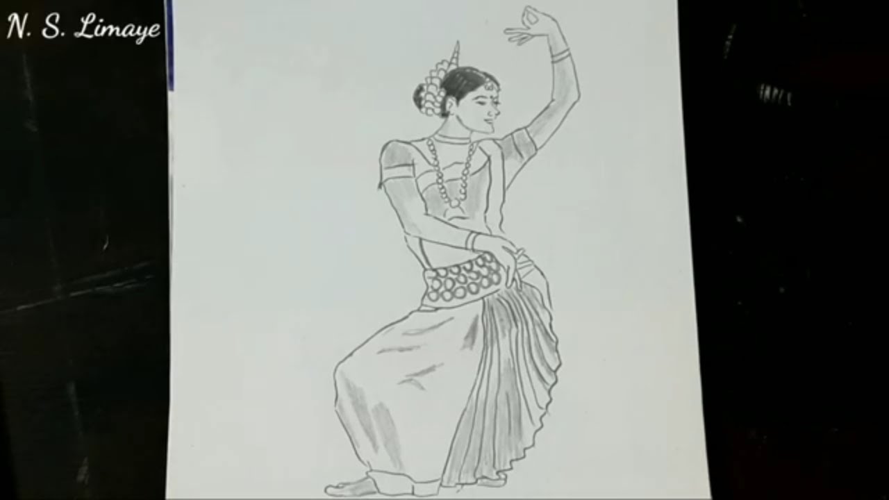 How To Draw Odissi Dancing Poze | Step By Step In Easy Way For ...