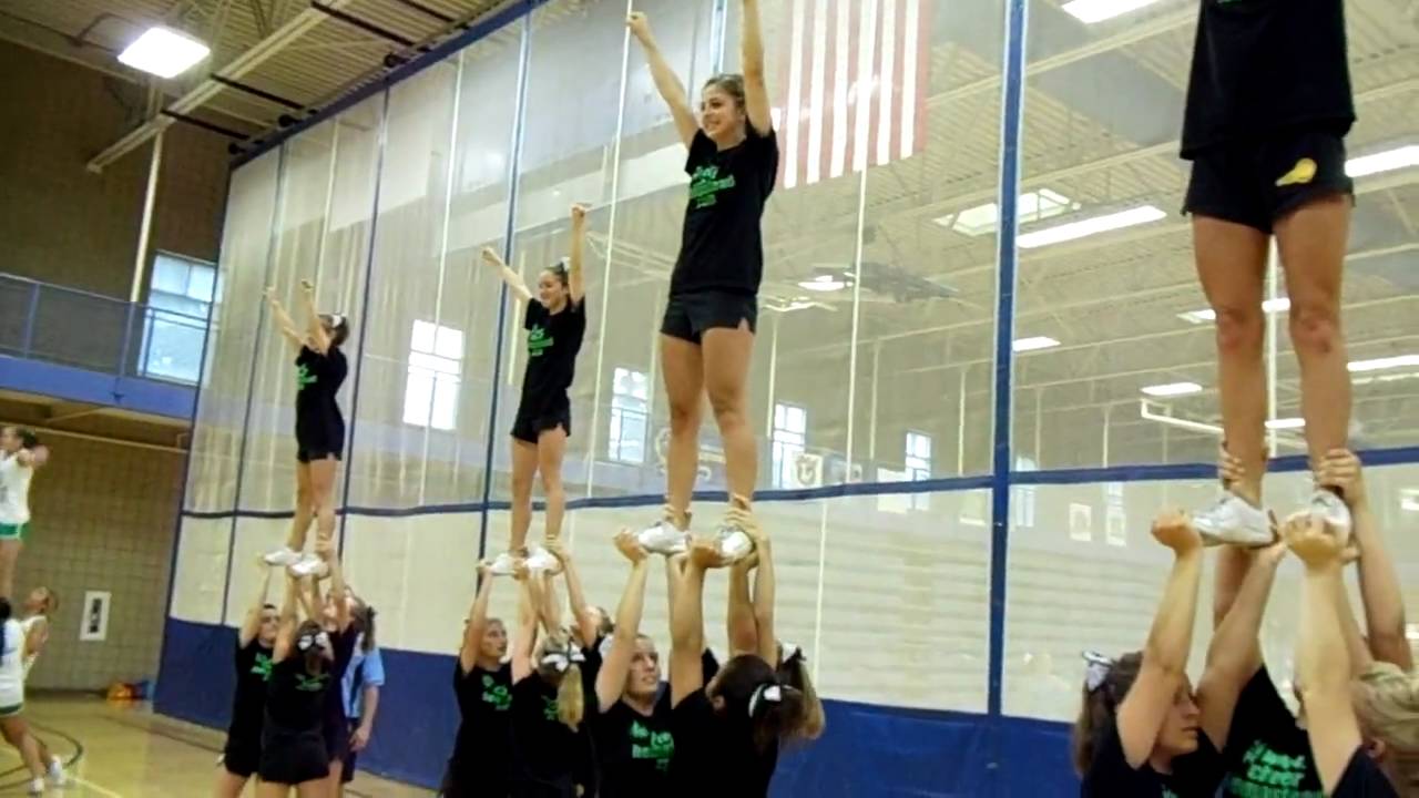 Cheer Extensions at Camp - YouTube