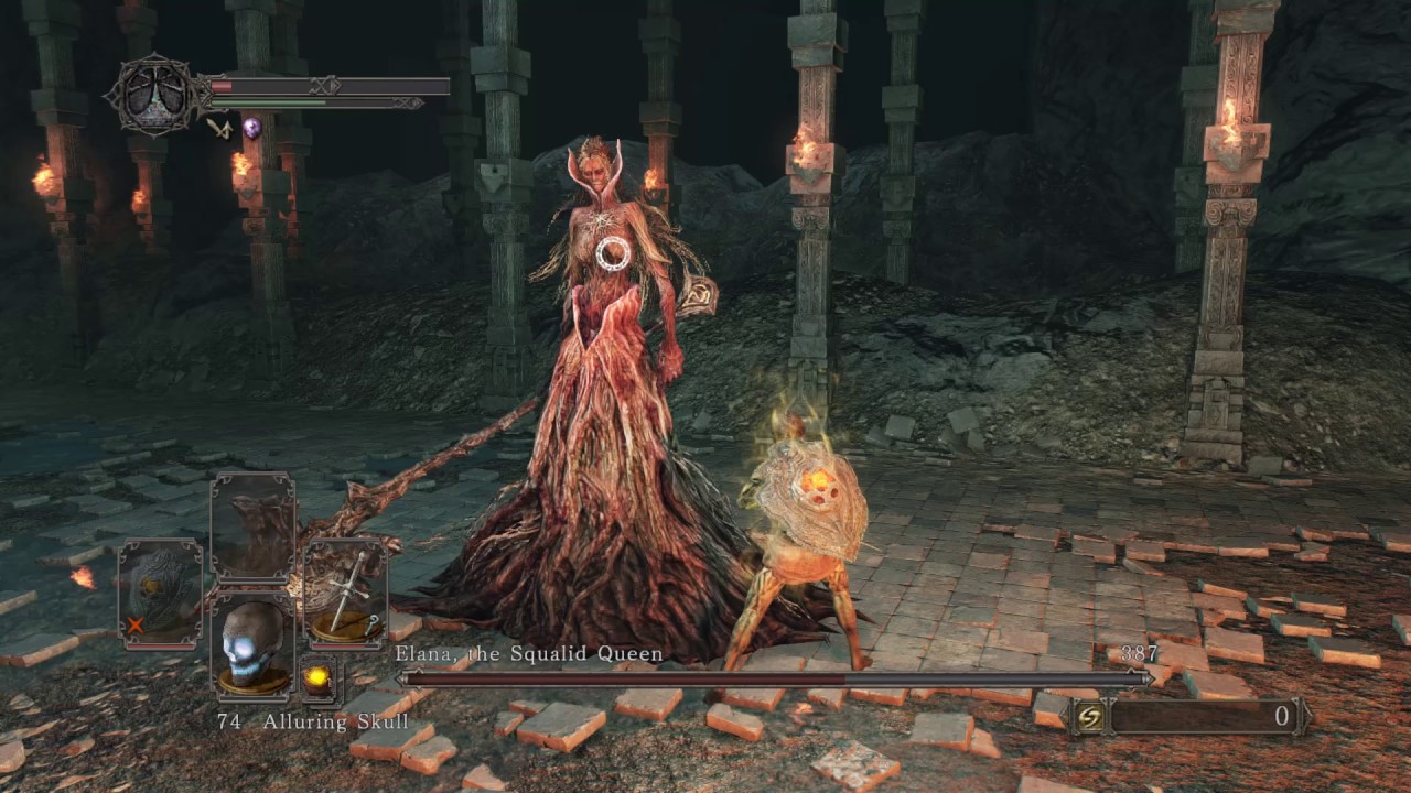 Dark Souls 2 Elana, the Squalid Queen SL1 NG+7 CoC No Rolling/Blocking ...