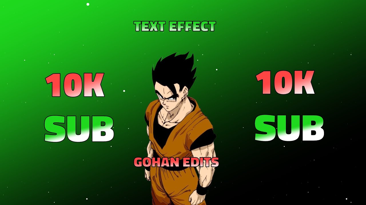 GOHAN EDITS TEXT EFFECT 💀 - YouTube