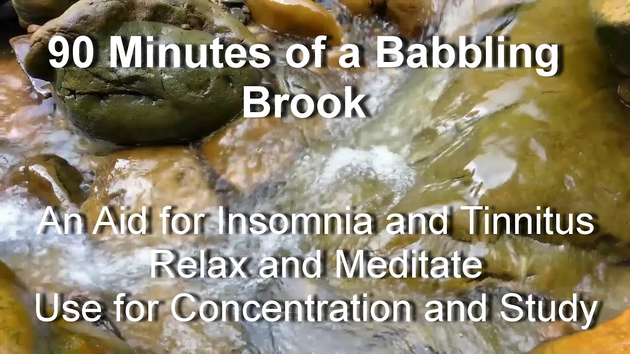 Nature Therapy: 90 Minutes Babbling Brook. Relax and Enjoy the Sounds ...