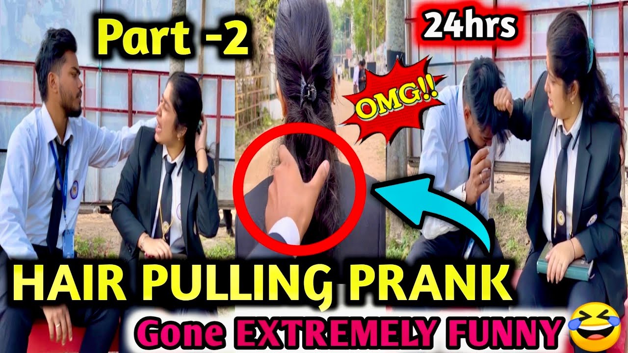 HAIR PULLING PRANK ON *KRITI Part -2 || Gone extremely Funny 🤣 - YouTube