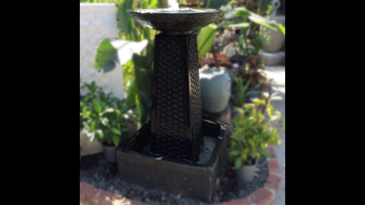 Tower Cauldron Water Feature - YouTube