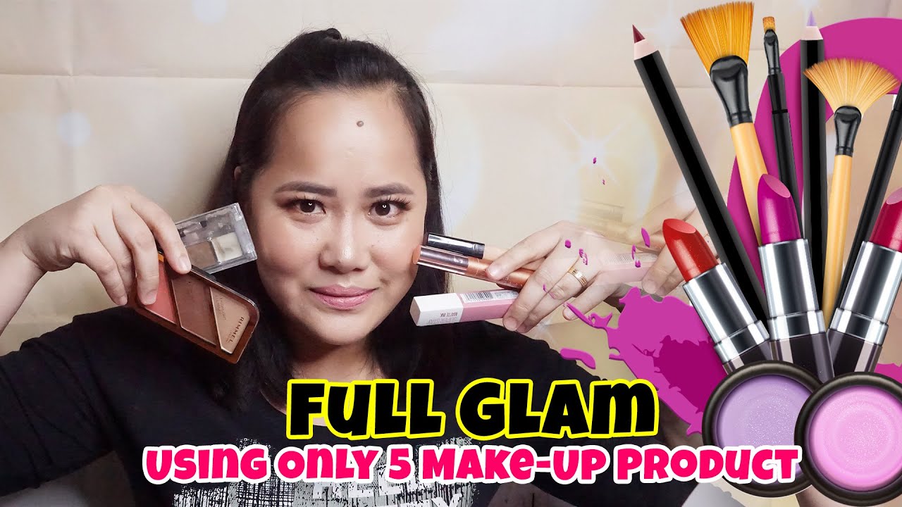 Full Glam Using Only 5 Make-Up Product - YouTube