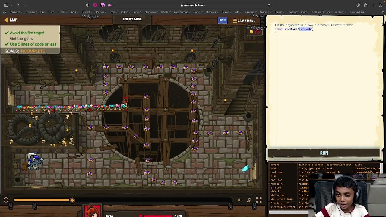 Codecombat level 4 Enemy Mine - YouTube