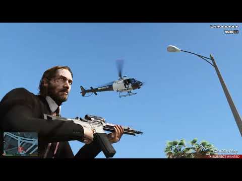 GTA 5 - John Wick Apartment Shootout + Six Star Escape