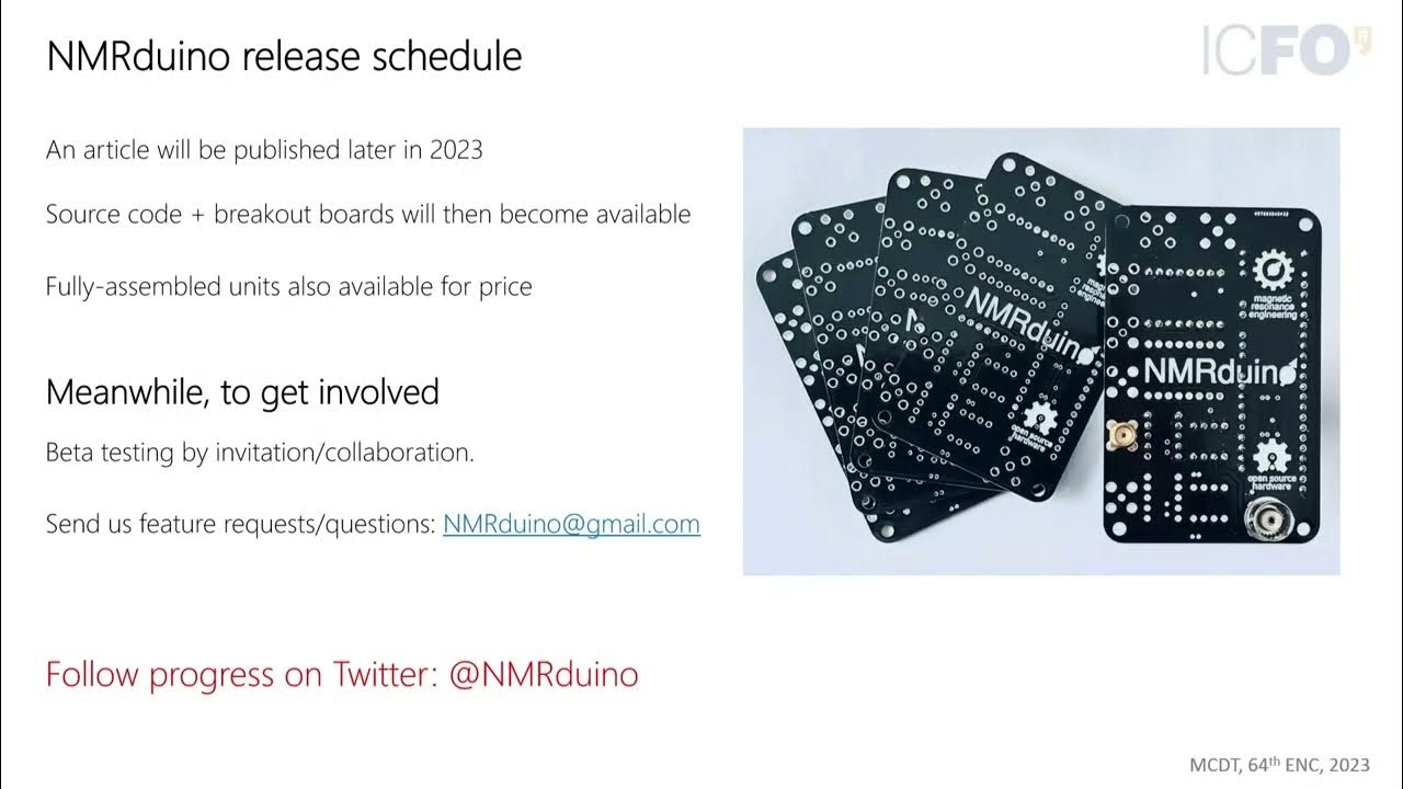 NMRduino: a modular, open-source platform for sub-MHz NMR - YouTube