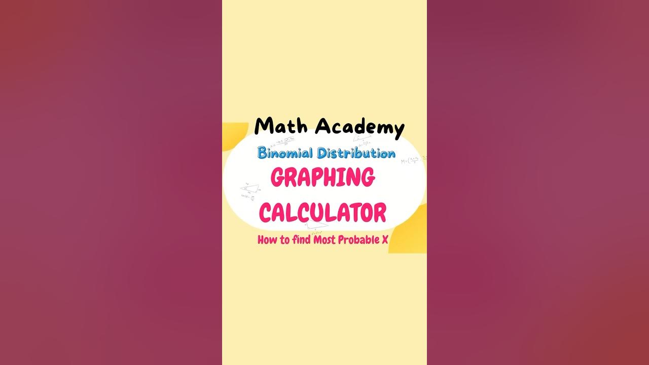 H2 Maths Tuition | Binomial Distribution: Find the Most Probable x Using Graphing Calculator ...
