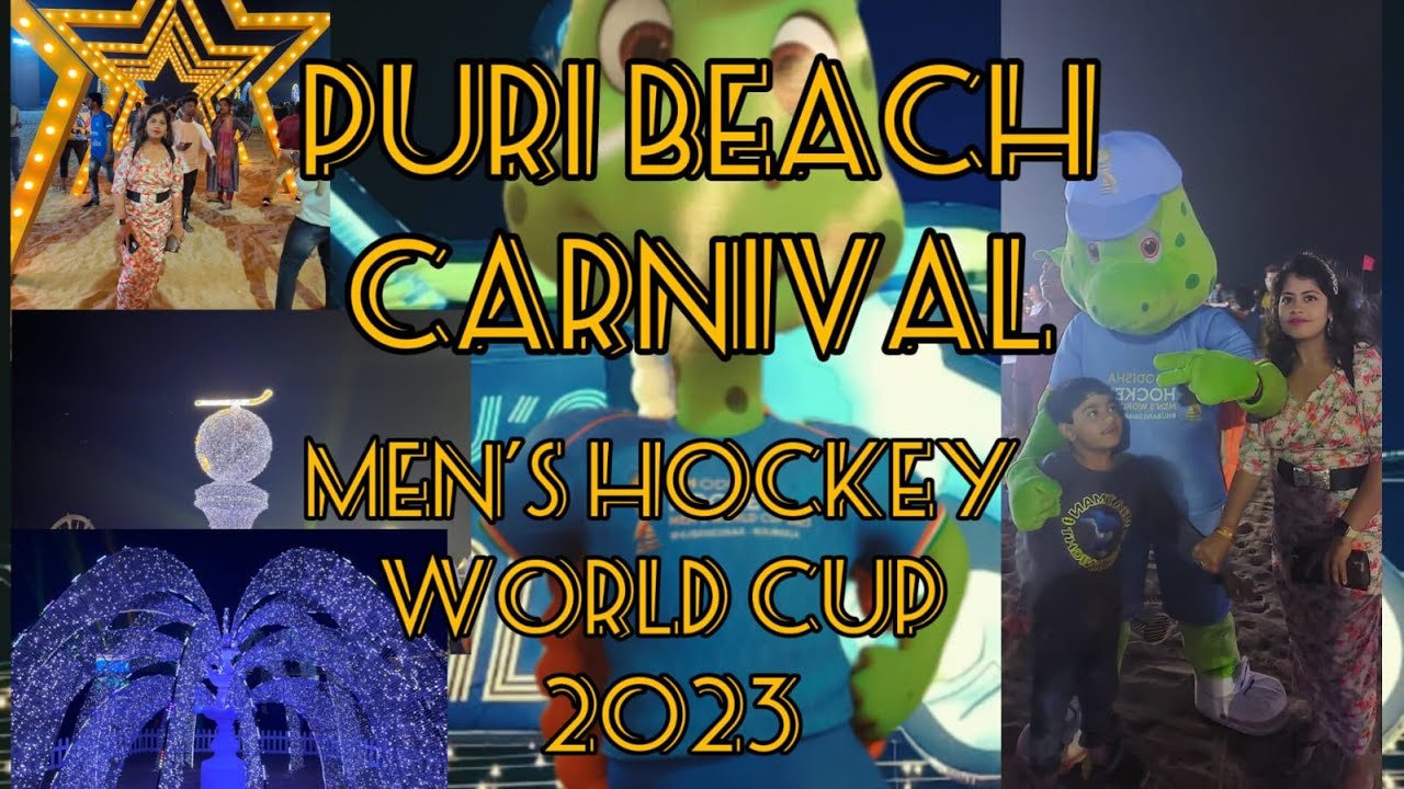 Puri Sea Beach Carnival 2023 for 1st time. Live Hocky World Cup ...