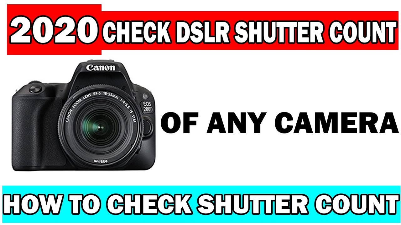 How To Check DSLR Shutter Count of Any Camera | Check Your DSLR Camera Shutter Count - YouTube