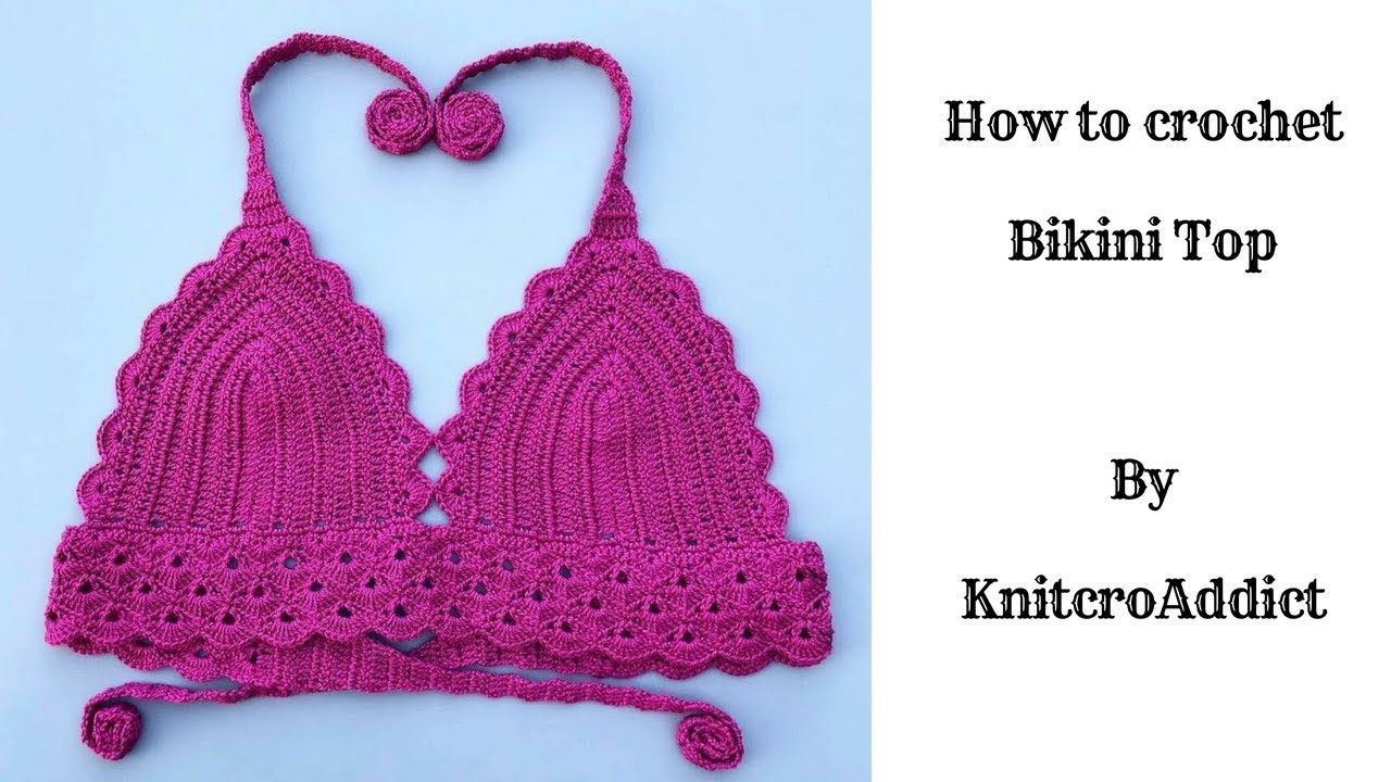 How to crochet Bikinitop - YouTube
