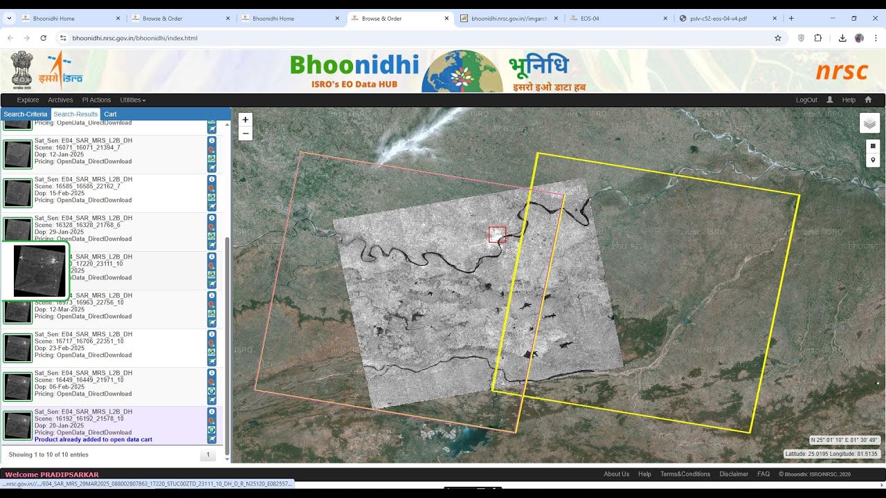 EOS-4 SAR Data ISRO Download - YouTube