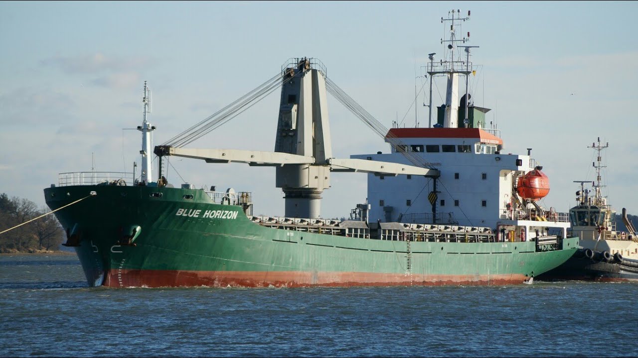 M/V BLUE HORIZON - general cargo vessel arriving at port of ipswich 8 ...