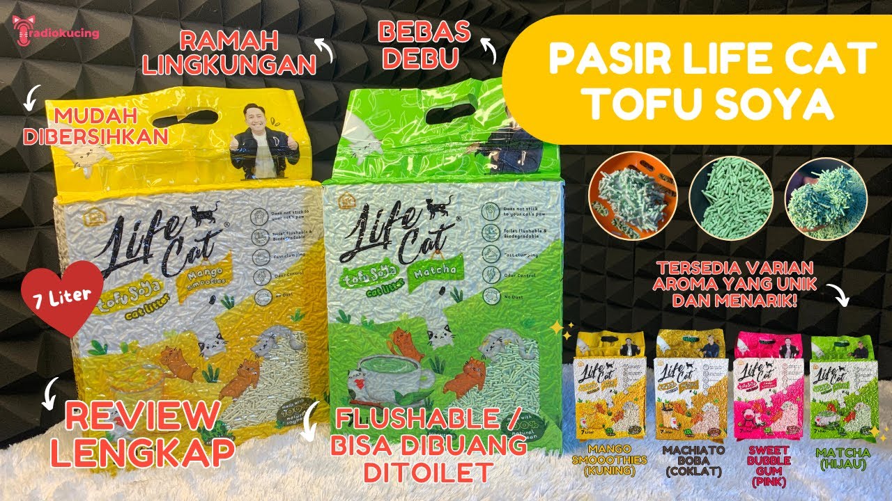 Review Pasir Kucing Life Cat Tofu Soya 7 Liter FLUSHABLE & ECO FRIENDLY ...