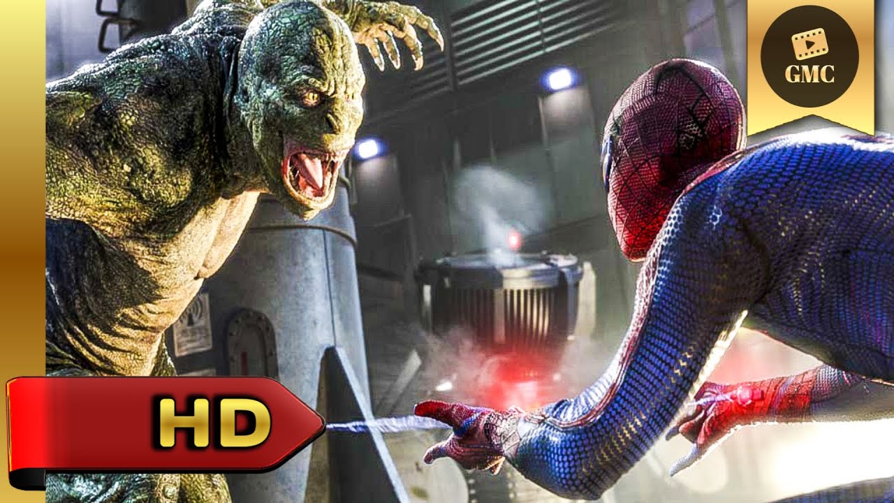 The Amazing SpiderMan (2012) HD 1080P | SpiderMan VS The Lizard | Fight ...