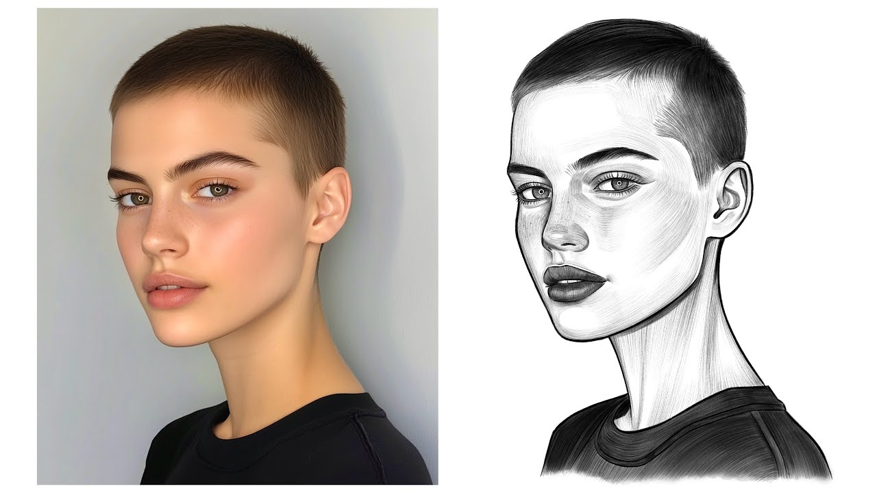 The Easiest Method to Draw a Portrait in 3 Easy Steps - YouTube